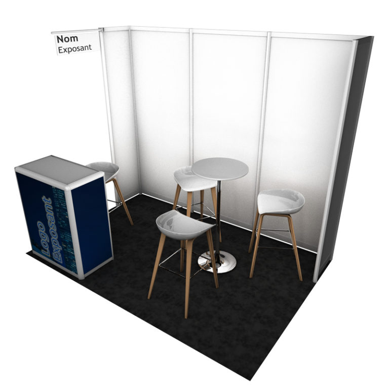 Pack mobilier + signalétique comptoir - INTERNATION MODULING